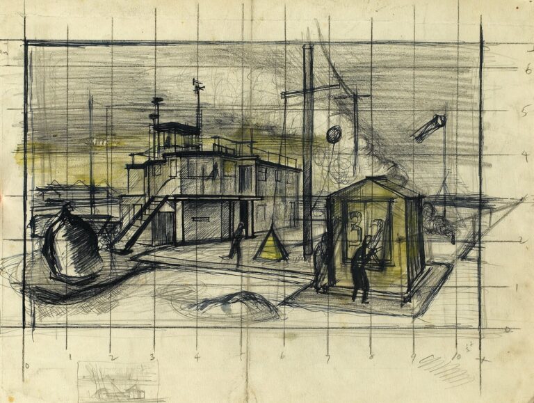 Study for Marching Gun Range and Rifle Range, RAF Station - Liss Llewellyn