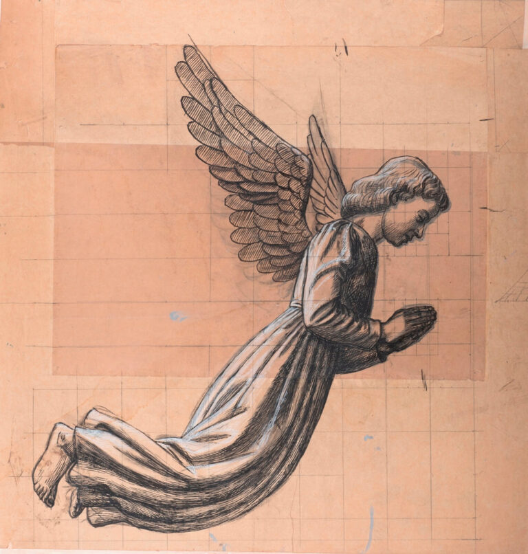 Study of Angels for the Altar Wall of Campion Hall Chapel, mid 1940s ...