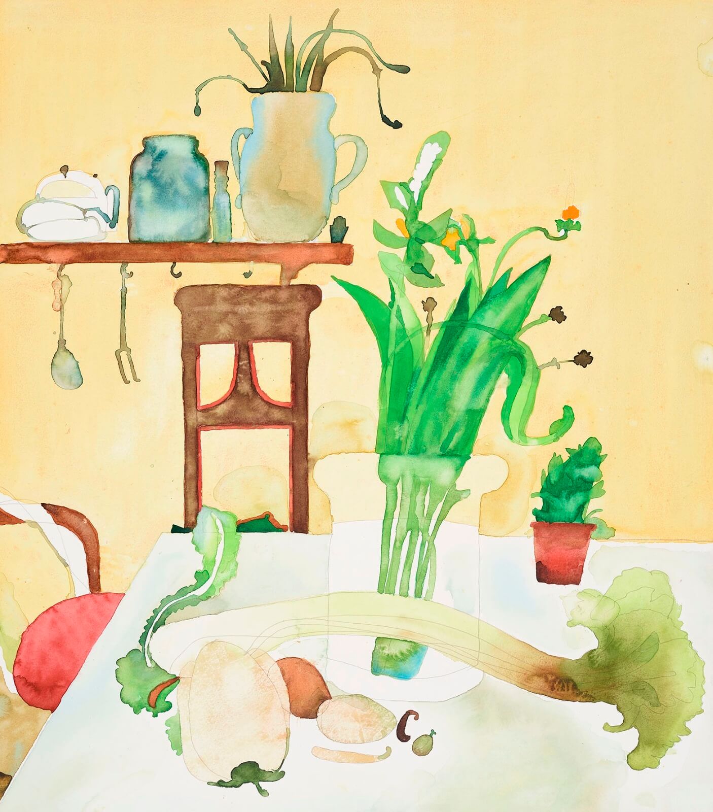 Still-life with Vegetables, mid 1970's - Liss Llewellyn