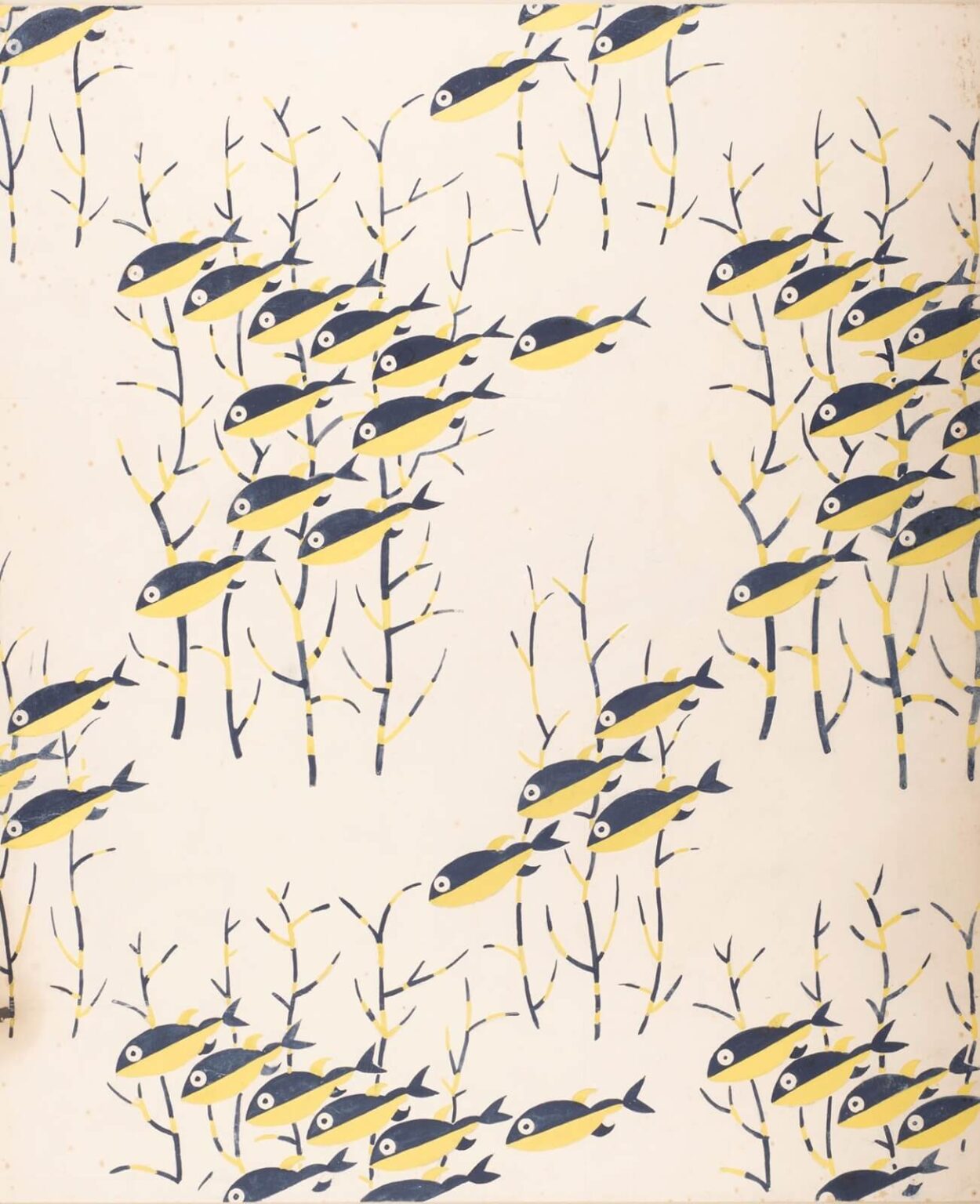 Design with Fish Motif, circa 1960 - Liss Llewellyn