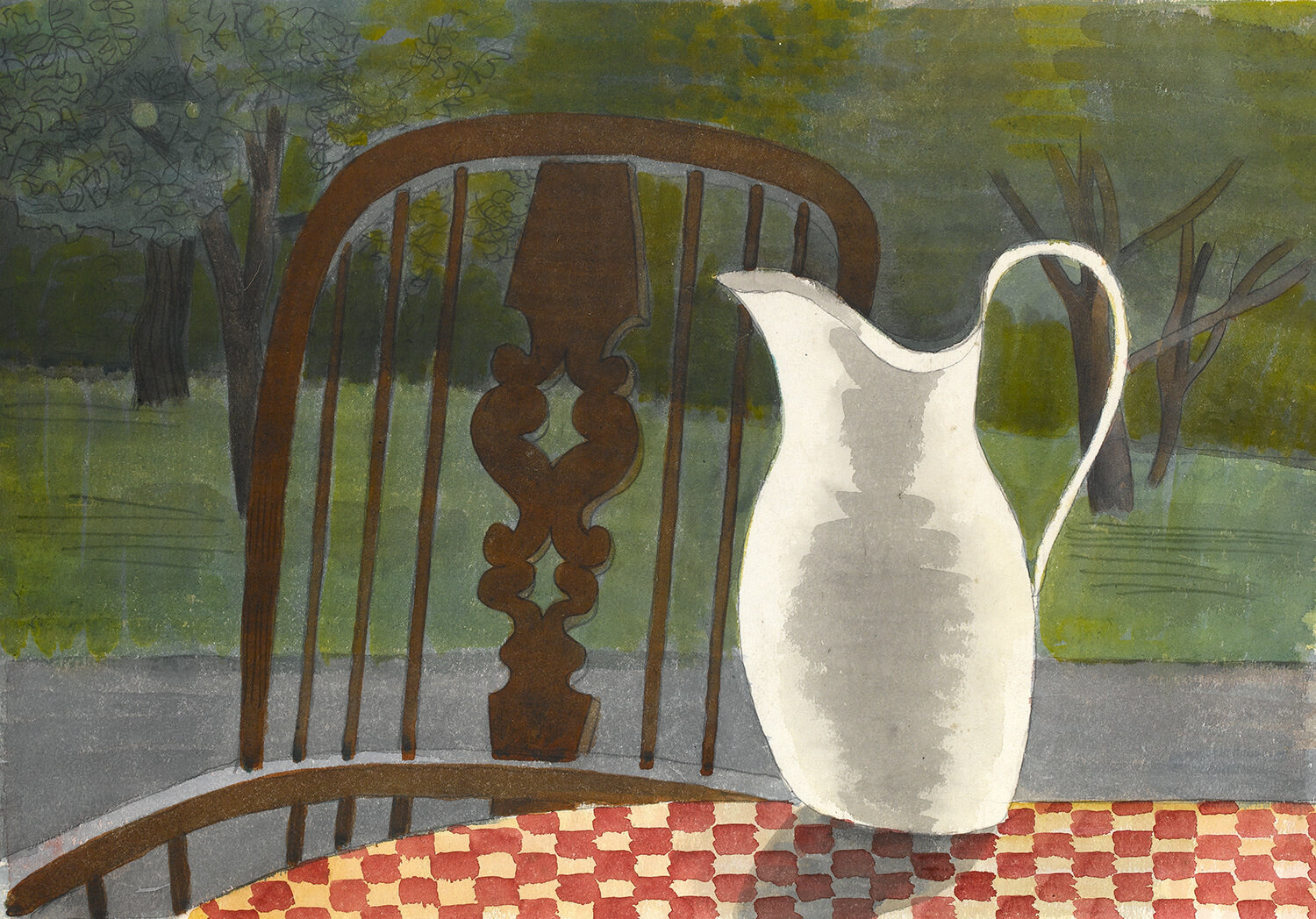 Still life with Water Jug at Levisham, 1950s - Liss Llewellyn